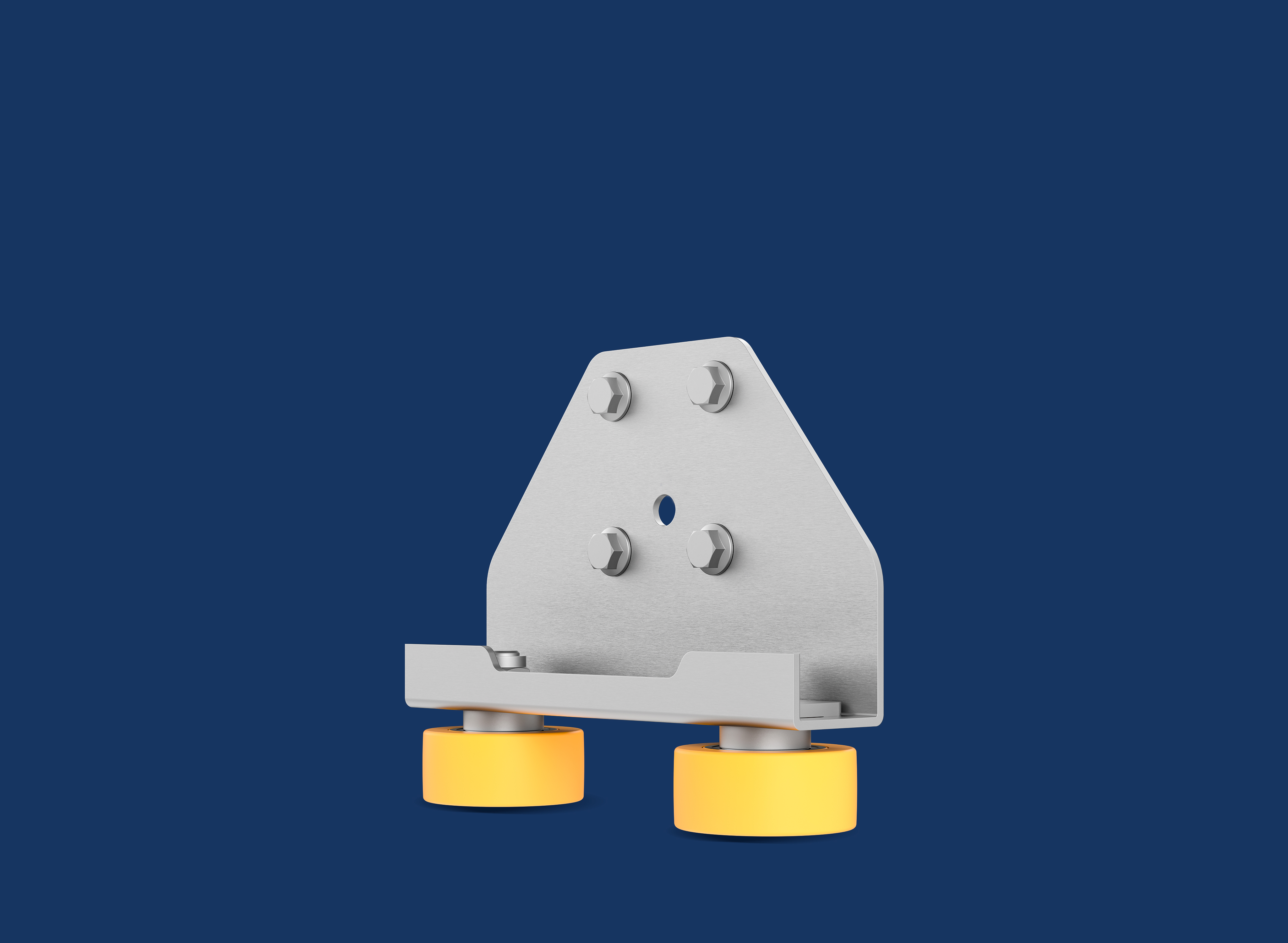 Horizontal roller guide for crane wheels ø200 and ø180 Vulkollan or ...